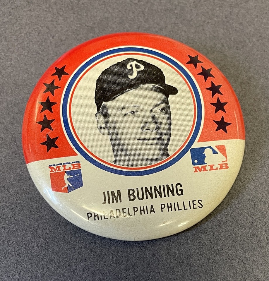 1969 Jim Bunning Phila. Phillies MLB Souvenir 2.25" Button • rarer ...