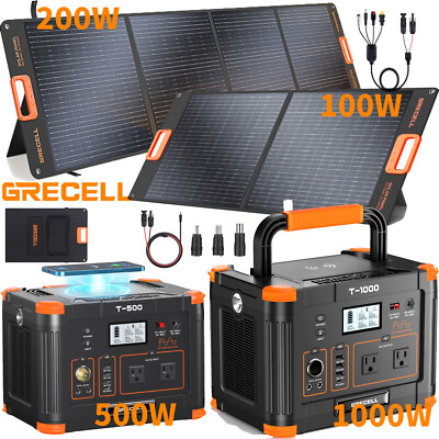 Portable Power Station 2000W Peak Solar Generator Backup Battery/Solar ...