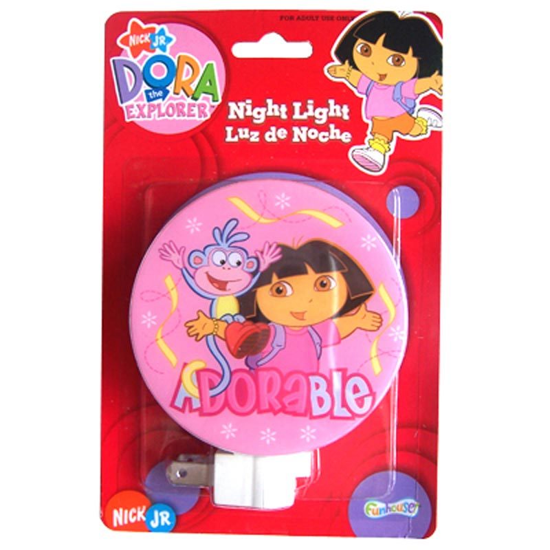 Night Light Plug-in Rotary Shade Nickelodeon Dora Boots Assorted Girl ...
