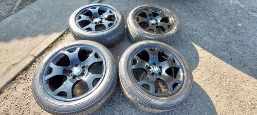 GENUINE BMW TIGER CLAWS GLOSS BLACK 19" STYLE 63 ALLOY WHEELS FOR X5 ...