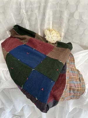VTG Handmade Wool PATCHWORK Suit QUILT 40’s Primitive Rustic Farmhouse ...