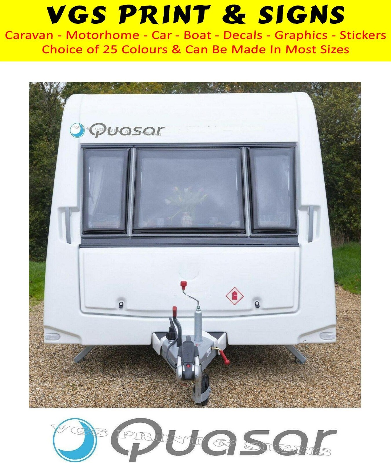 LUNAR QUASAR CARAVAN ROOF DECAL STICKER CHOICE OF COLOURS #033 | eBay UK