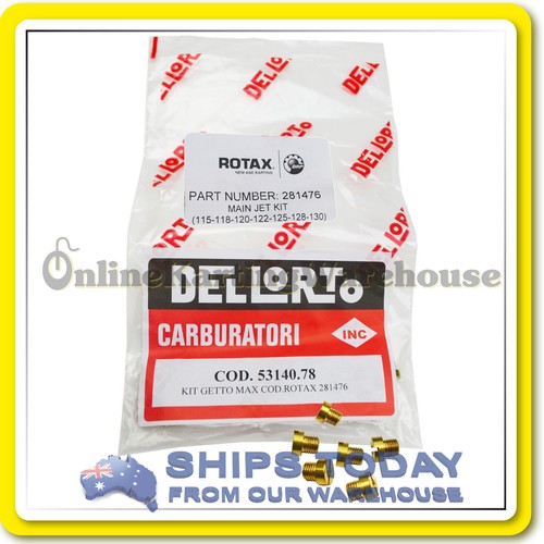 GO KART ROTAX MAX 125 SEVEN MAIN JETS SIZES 115, 118, 120, 122, 125 ...