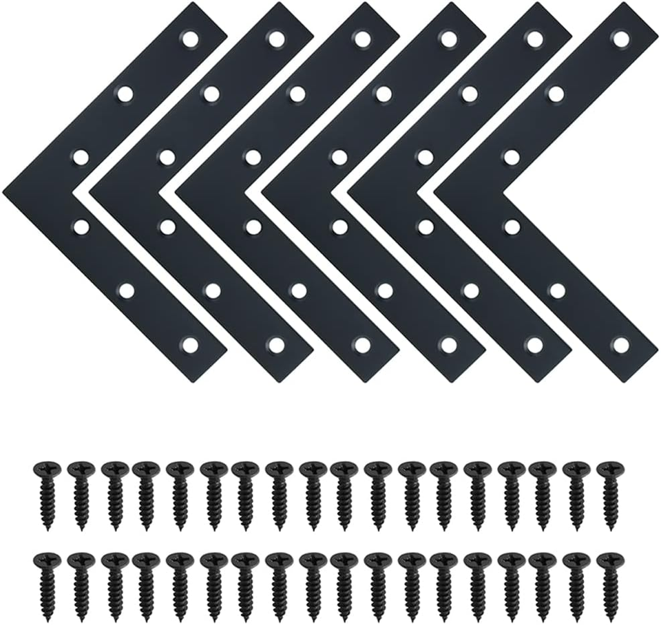 L Brace, 120X120Mm / 5" X 5" Metal L Mending Plate L Flat Plate Bracket ...