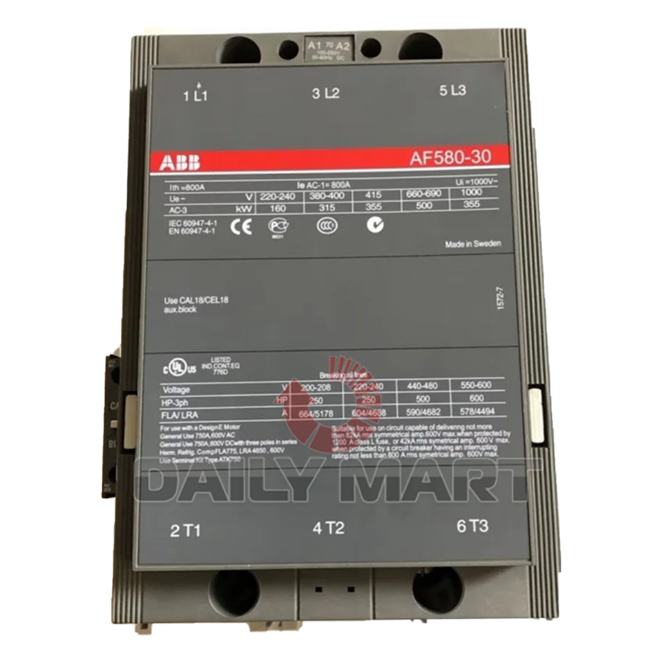 New In Box ABB AF580-30-11 1SFL617001R7011 Contactor 100-250V | eBay