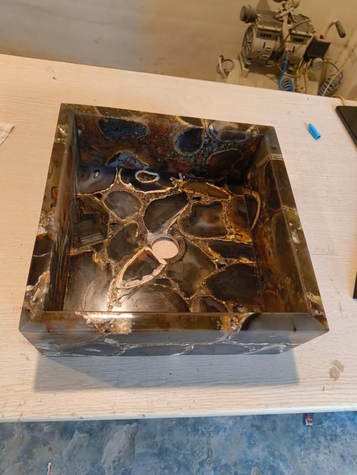 Marble Sink Counter Top Sink Farmhouse Sink Powder Room Sink Calacatta ...