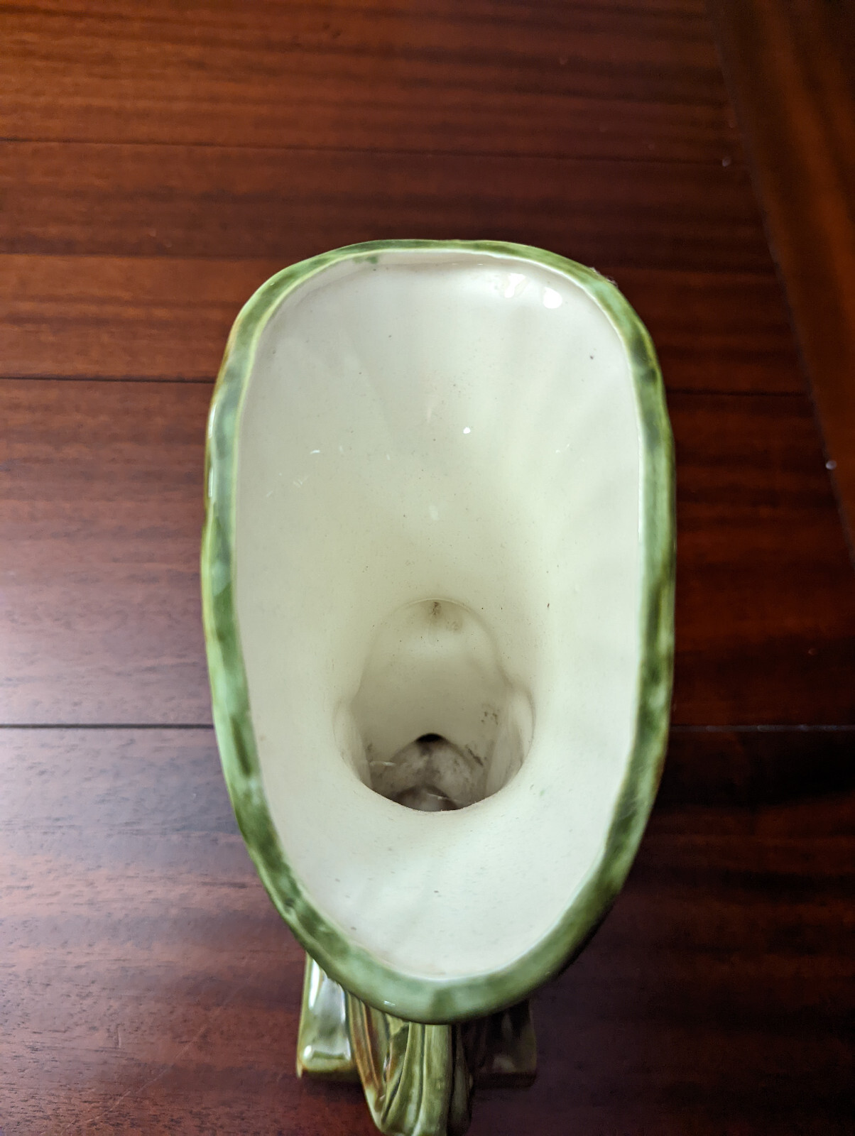 Mullins Ceramics Nippa KY Fluted Vase, Mid-Century Green Brown Fall ...