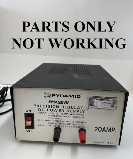 PYRAMID PHASE III Regulated Power Supply Model PS-25 AC To, 50% OFF