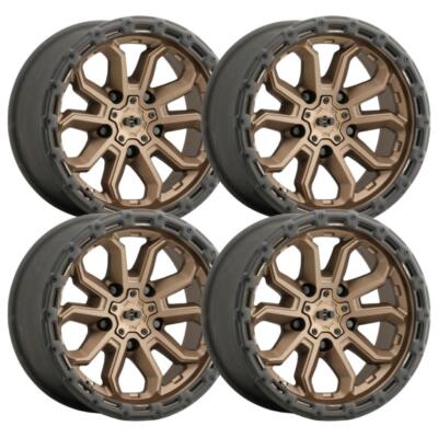 (Set-4) Vision 405 Korupt 18x9 6x5.5 6x139.7 -12mm Satin Bronze Wheels ...