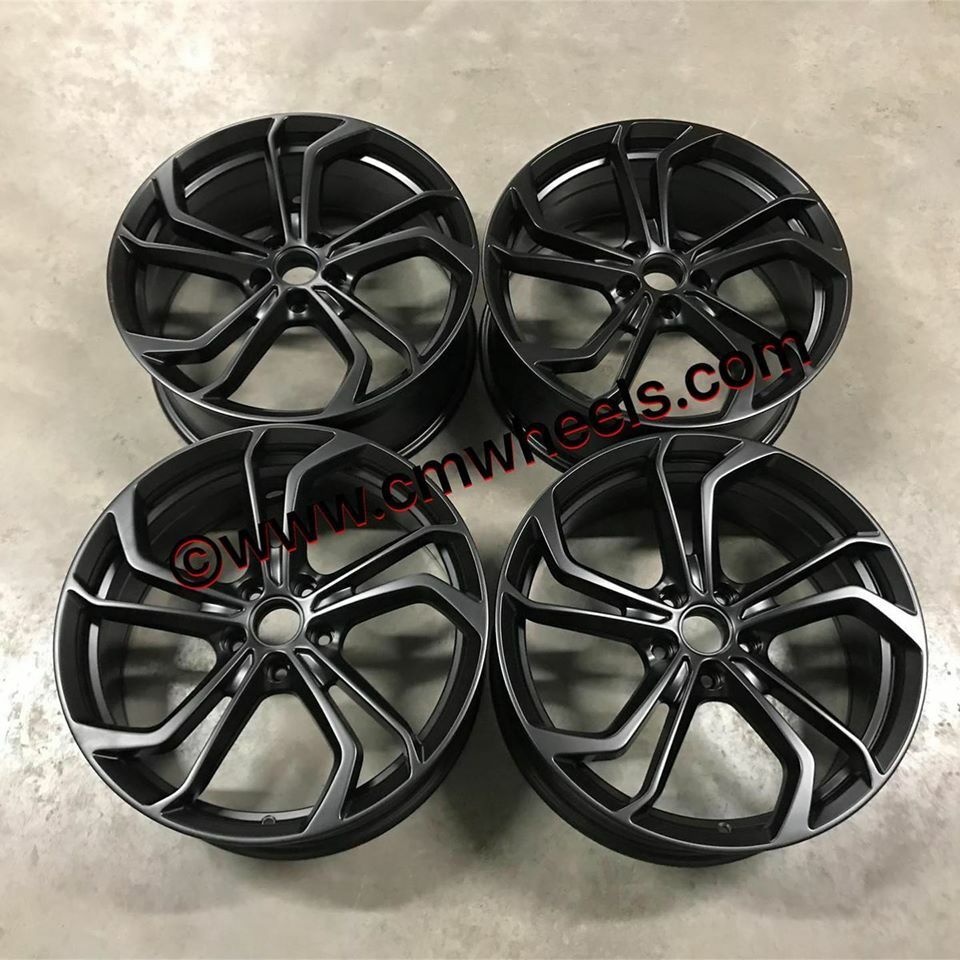 18" VW Golf GTi Reifnitz TCR Style Alloy Wheels Satin Black MK5 MK6 MK7 ...