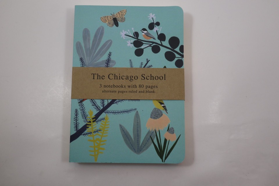 GGBOT The Chicago school 3 NOTEBOOK Journal blank book 80 pg Roger la ...