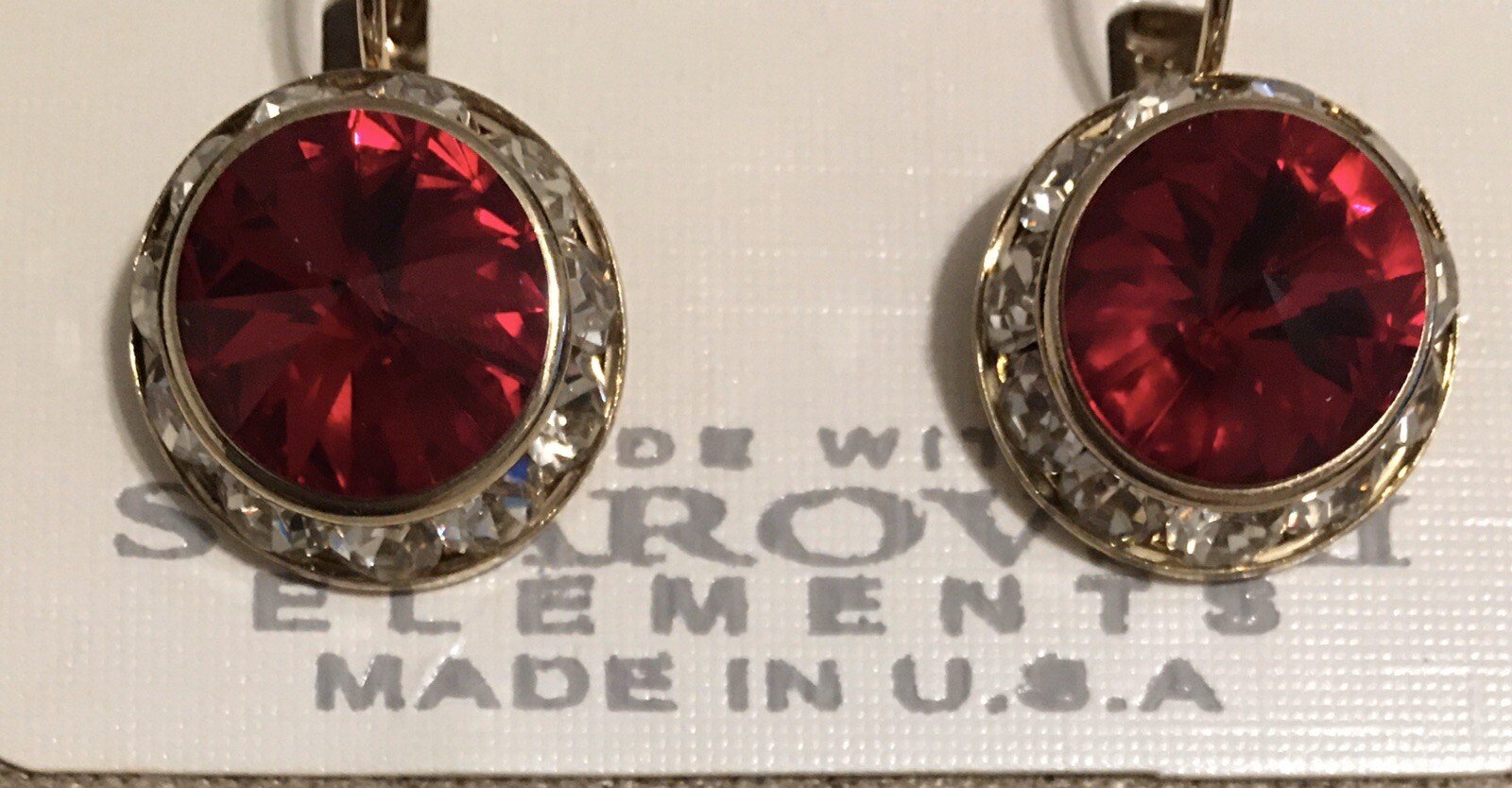 Vivant Beauty Angelic Earrings Ruby Red Crystals Made by SWAROVSKI | eBay