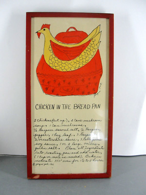 SOOVIA JANIS JACQUE PATI CHICKEN IN BREAD PAN KITCHEN ART RECIPE SIGNED ...