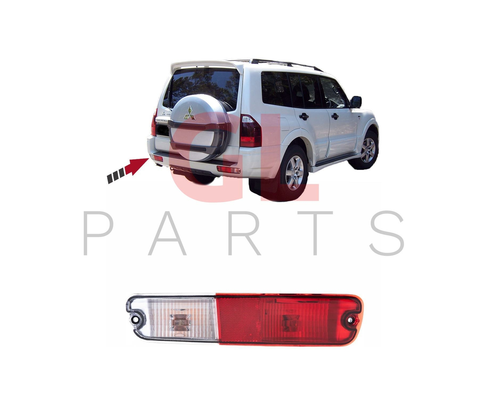 FOR MITSUBISHI PAJERO MK3 03-06 REAR BUMPER INDICATOR LIGHT LAMP N/S ...