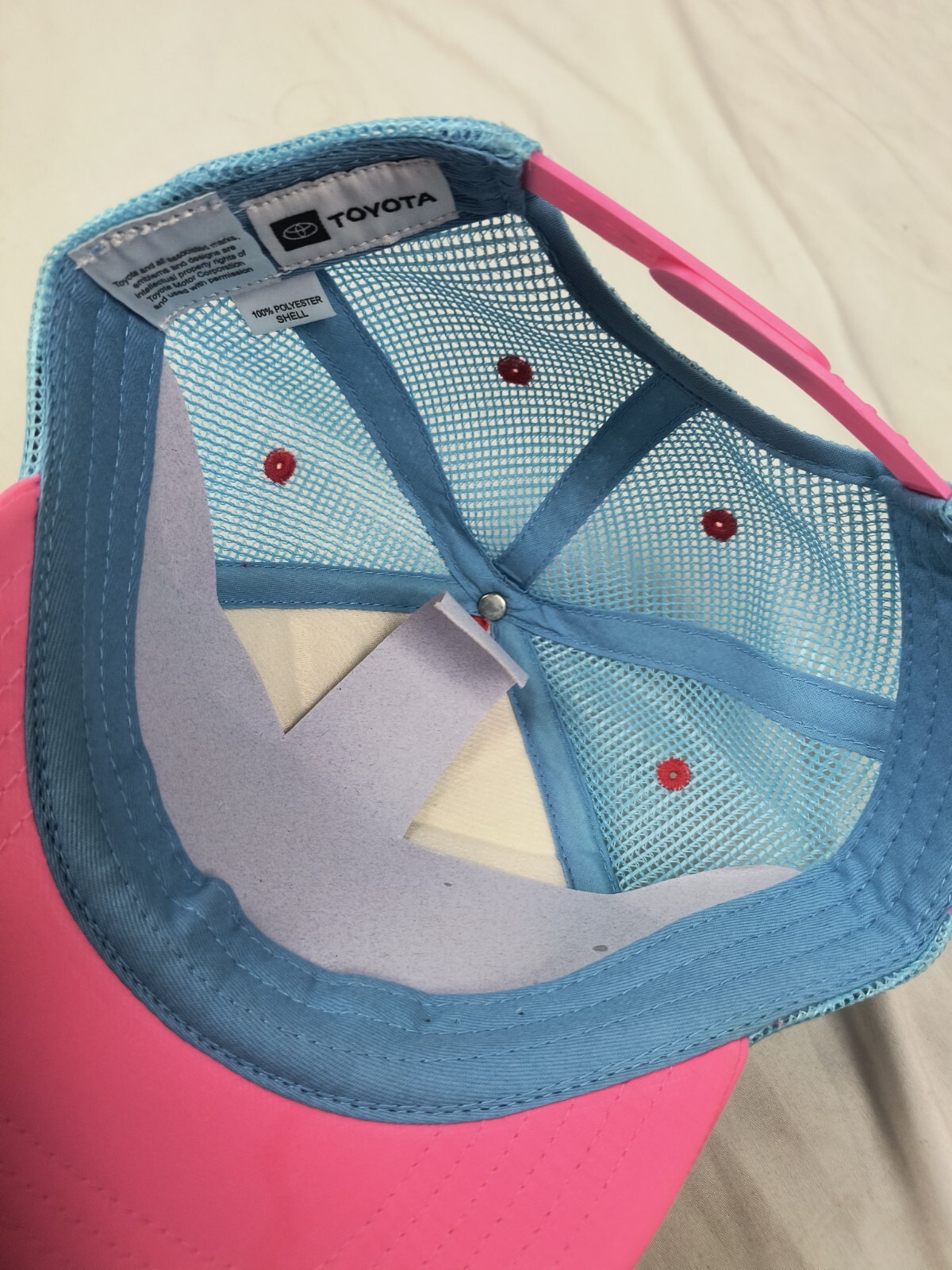 TOYOTA Racing ADJUSTABLE CAP Blue Pink RED Neon Retro Snapback Trucker ...