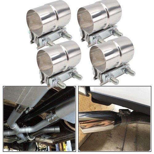 4PCS 2inch Stainless Exhaust Band Clamp Step Lap Joint for Catback ...