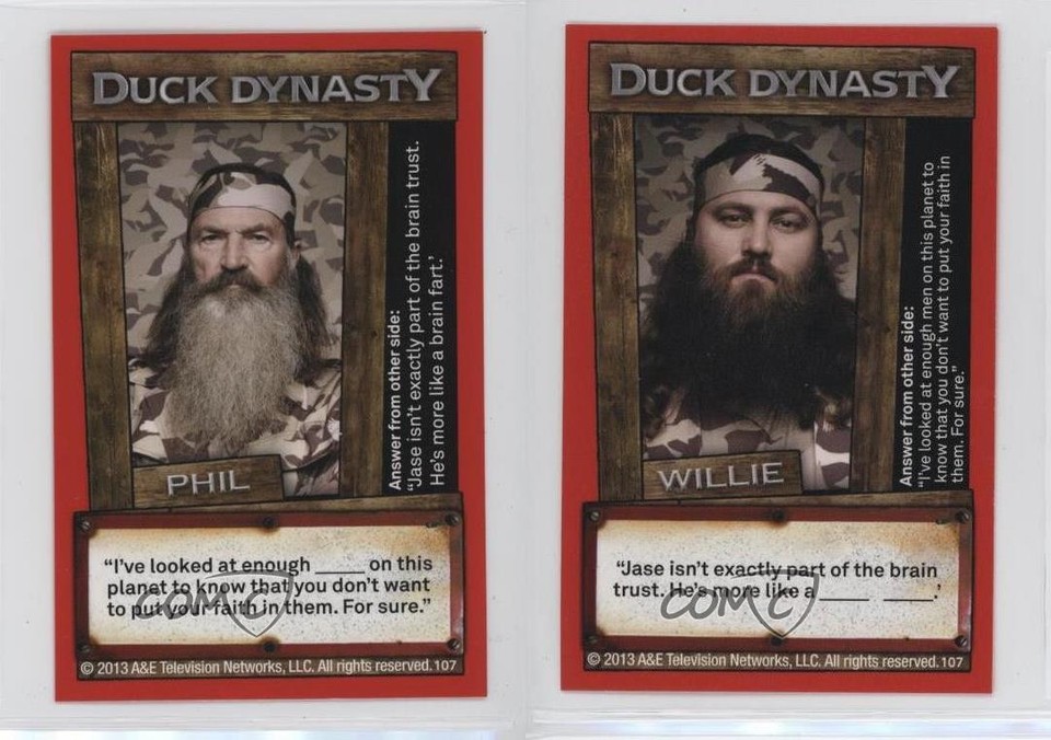 2013 A& E Duck Dynasty Redneck Wisdom Phil Robertson Willie #107 0a2 | eBay