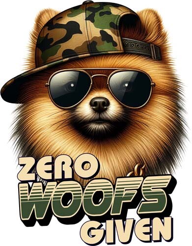 Colourful Zero Woofs Given Dog Wall Art Bedroom Window Decor Vinyl ...