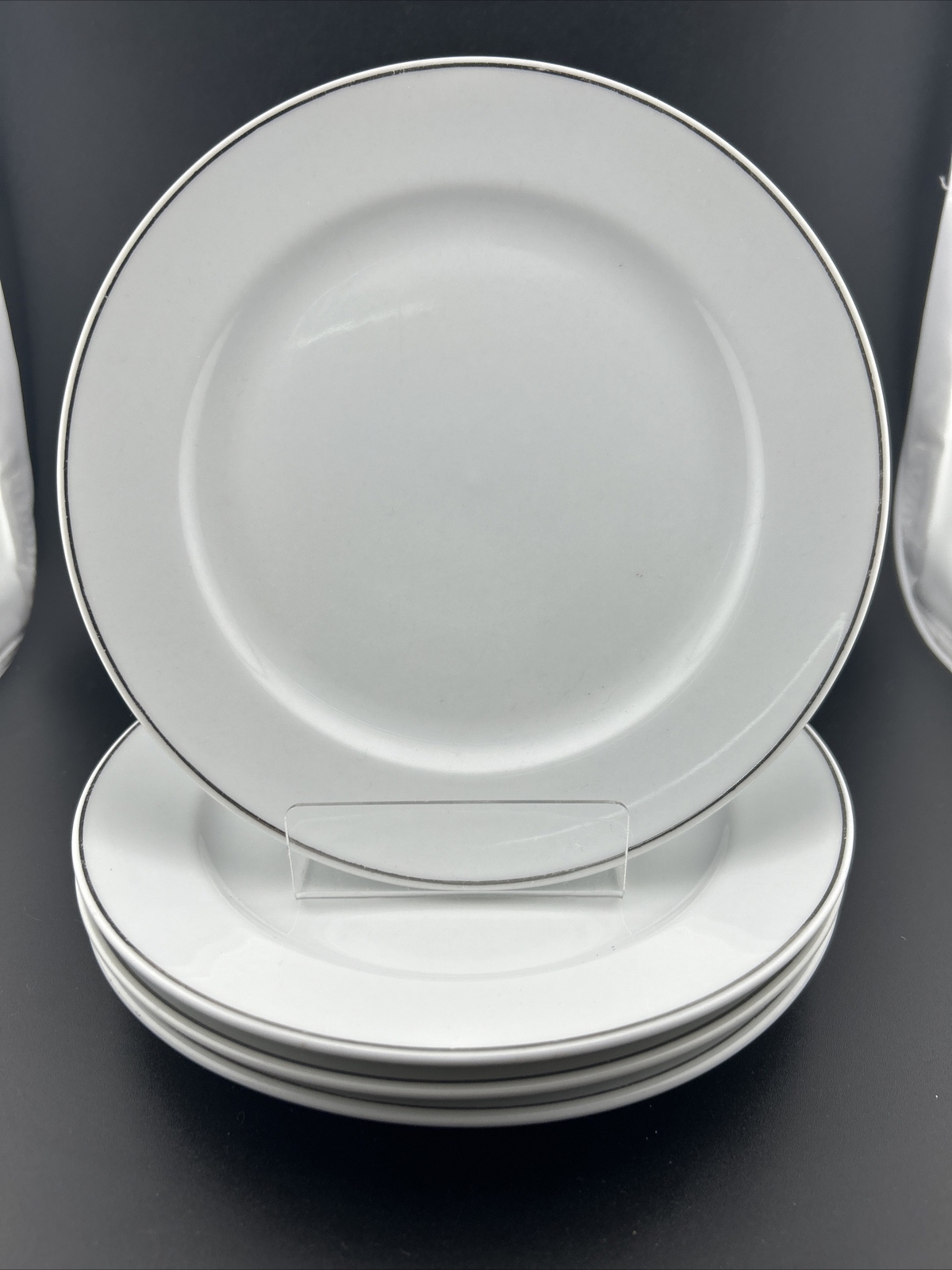 Vintage AMKO SALAD PLATES 7.5” AMERICAN AIRLINES 73PL087 WHITE PLATINUM ...