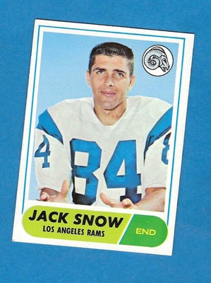 1968 Topps Jack Snow Los Angeles Rams #184 | eBay