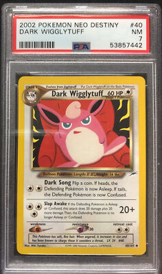2002 Pokemon Neo Destiny 40 Dark WigglyTuff Freshly Graded PSA-7 - ENN ...
