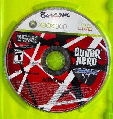 Guitar Hero: Van Halen Sleeve Promo Disc Copy (Xbox 360, 2009 Rare ...
