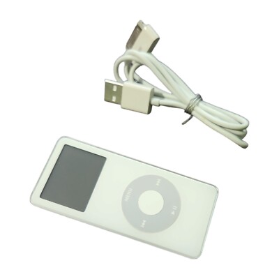 Apple iPod A1137 Nano 1st Generation White & Silver Backlit LCD 1GB FOR ...