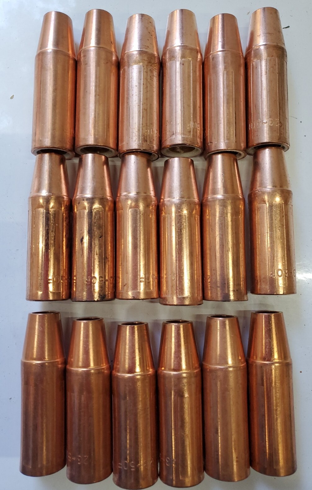 18-pk MIG Welding Gun Nozzle 23-50F 1/2" for Tweco Lincoln 200-400A LOT ...