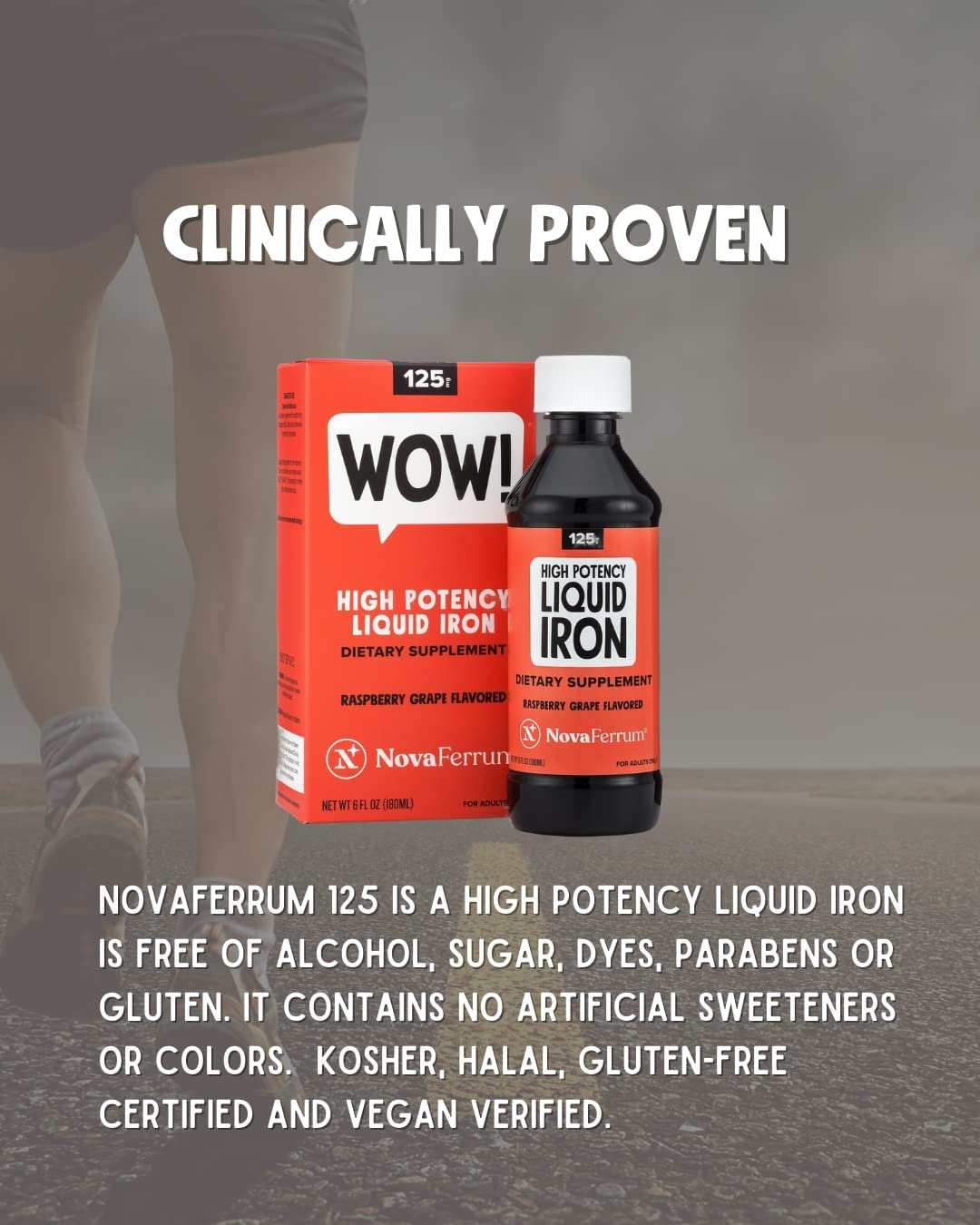 NovaFerrum WOW | High Potency Liquid Iron Supplement | 125mg of Iron ...