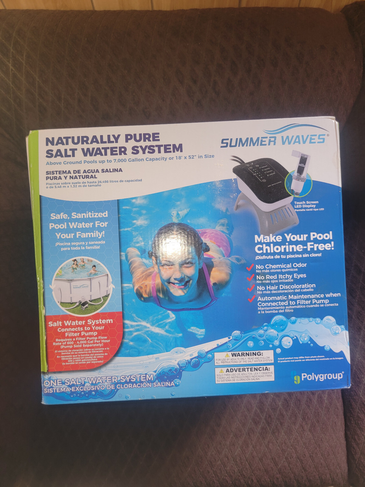 Polygroup Summer Waves Salt Water System for Above Ground Pools 7000 ...