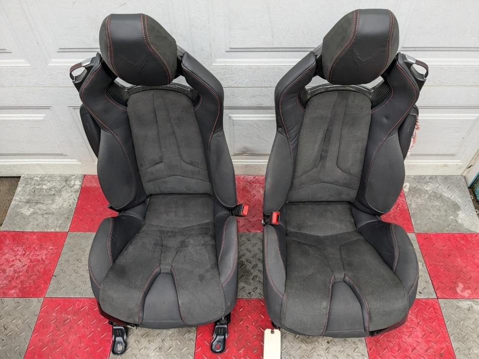 2023 C8 Corvette OEM Left & Right Competition Sport Suede Seats Heat ...