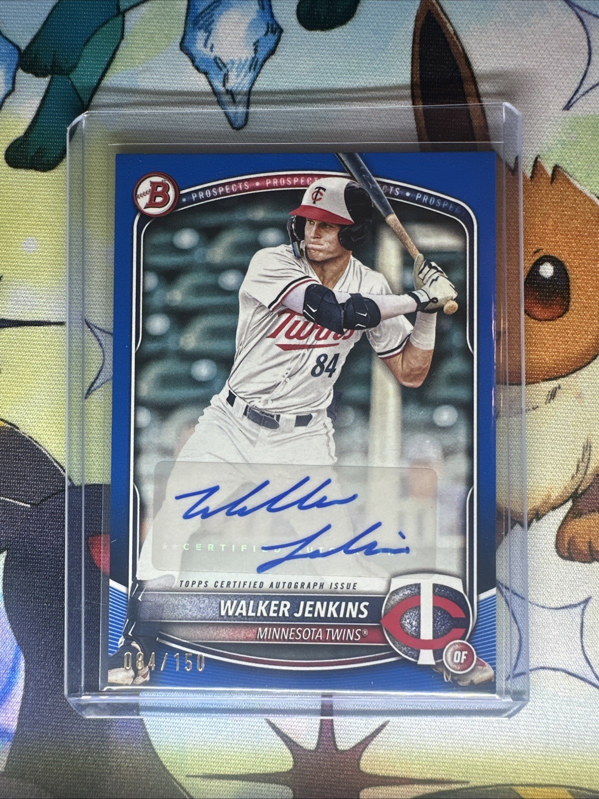 Walker Jenkins Minnesota Twins Bowman Auto 084/150 True Blue 2025 Hot Twins Prospect