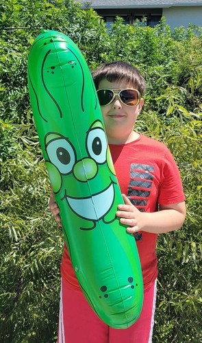 GIANT Inflatable Pickle Head - Beach Pool Float Noodle Gag Prank Joke ...