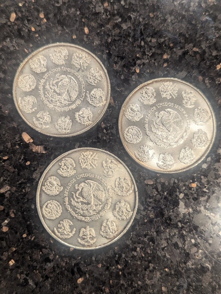 3X 2006 1 Oz 999 SILVER MEXICO Libertad Pura Plata Coin Limited Mint ...