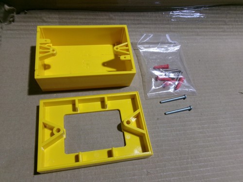 New STI KIT-71101A-Y 1.5" Deep Yellow Back Box for SS Series Fire Alarm ...