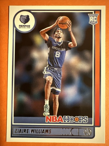 2021-22 Panini NBA Hoops #211 Zaire Williams RC Rookie Memphis ...