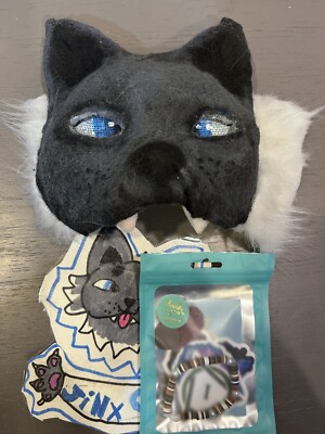 homemade therian Jinx cat mask With Magnetic Tongue And Freebies! | eBay