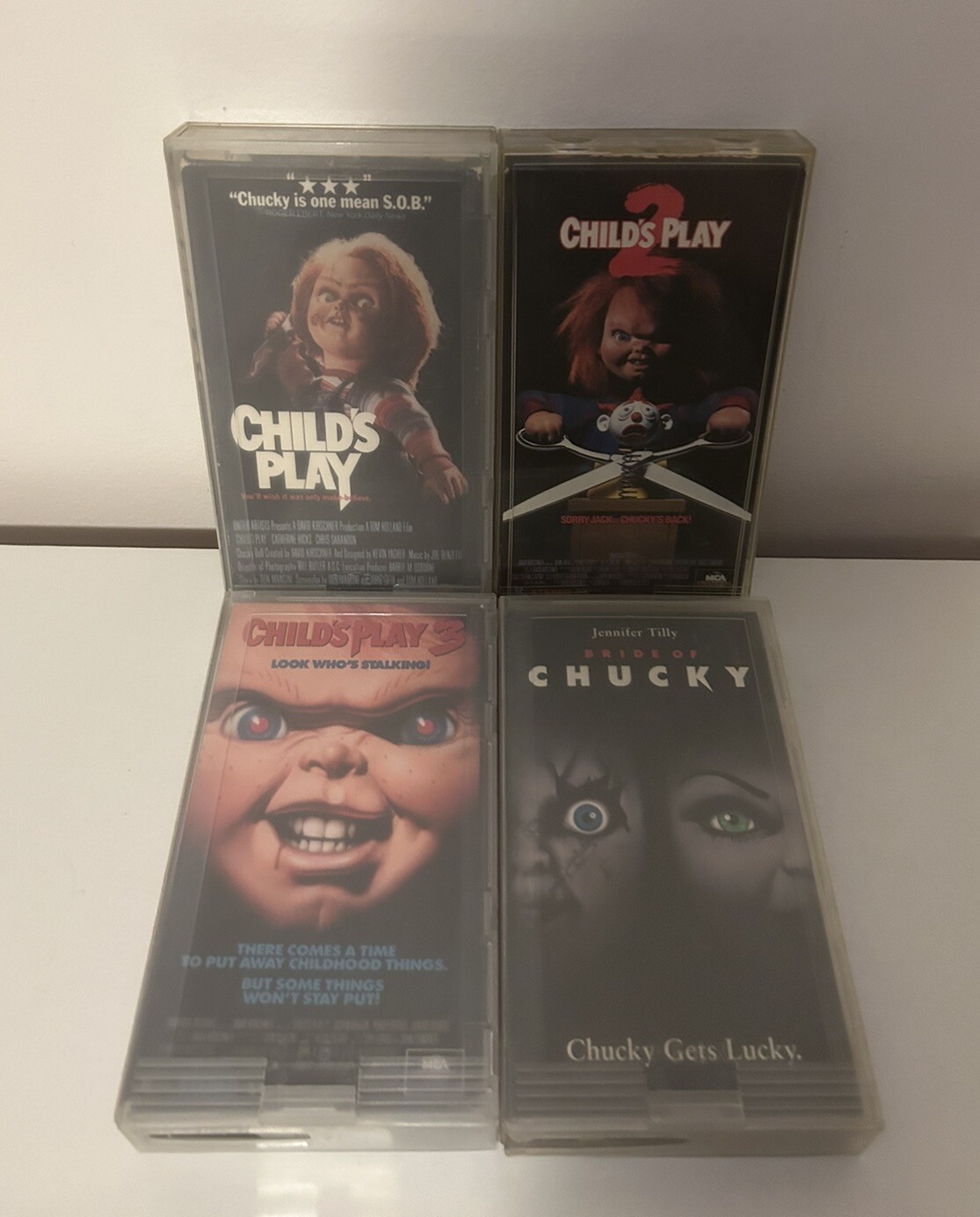 Child’s Play 1, 2, 3, + Bride of Chucky VHS Tape Lot of 4 MCA MGM ...