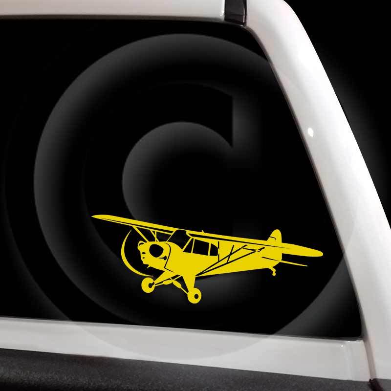 Piper J3 Cub Airplane Decal Aviation Pilot Plane Sticker American ...