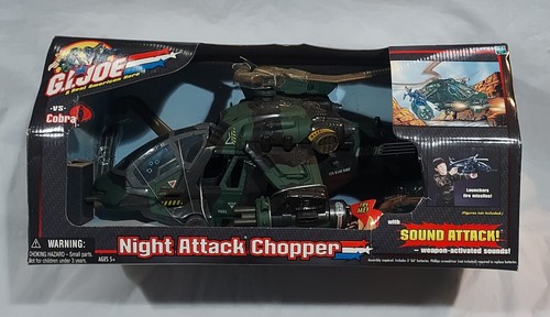 New Unopened Hasbro GI Joe vs Cobra 2002 NIGHT ATTACK CHOPPER with ...
