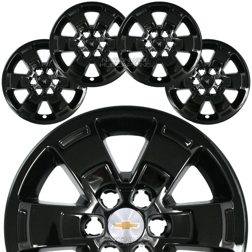 4 for Chevy Colorado WT 2015-20 Black 16" Wheel Skins Hub Caps Alloy ...