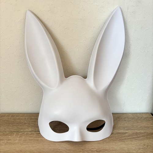 White Bunny Mask Cosplay Halloween Unused, Costume Accessory | eBay