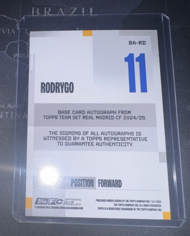 Topps Real Madrid Team Set 24/25 Rodrygo Autograph 47/50 | eBay