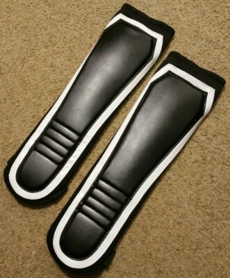 ⭐⭐⭐⭐⭐ Pro Wrestling KICKPADS Black with White Outline - Gear TIGHTS ...