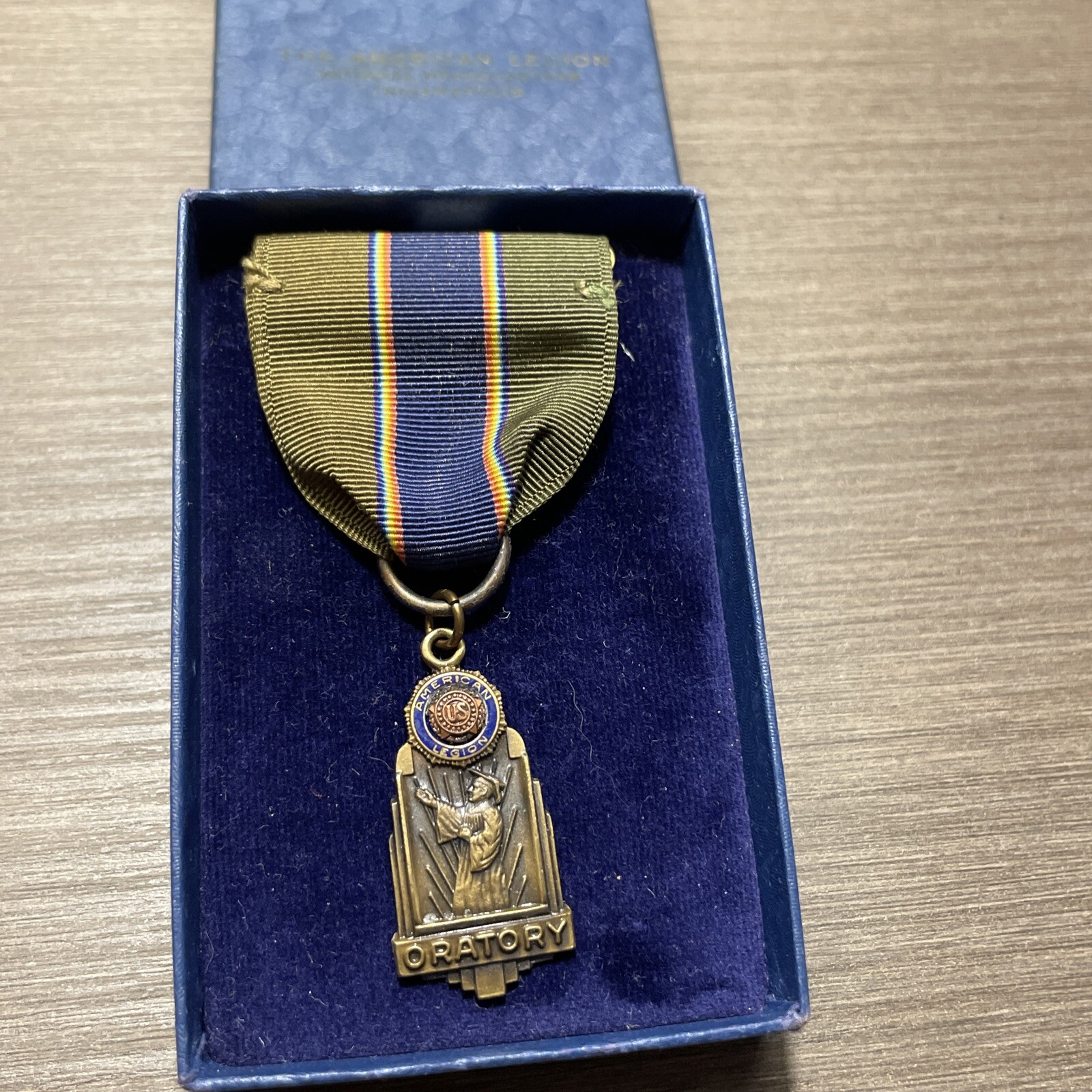 Vintage American Legion Oratory Medal, Original Box, Circa 1932 | eBay