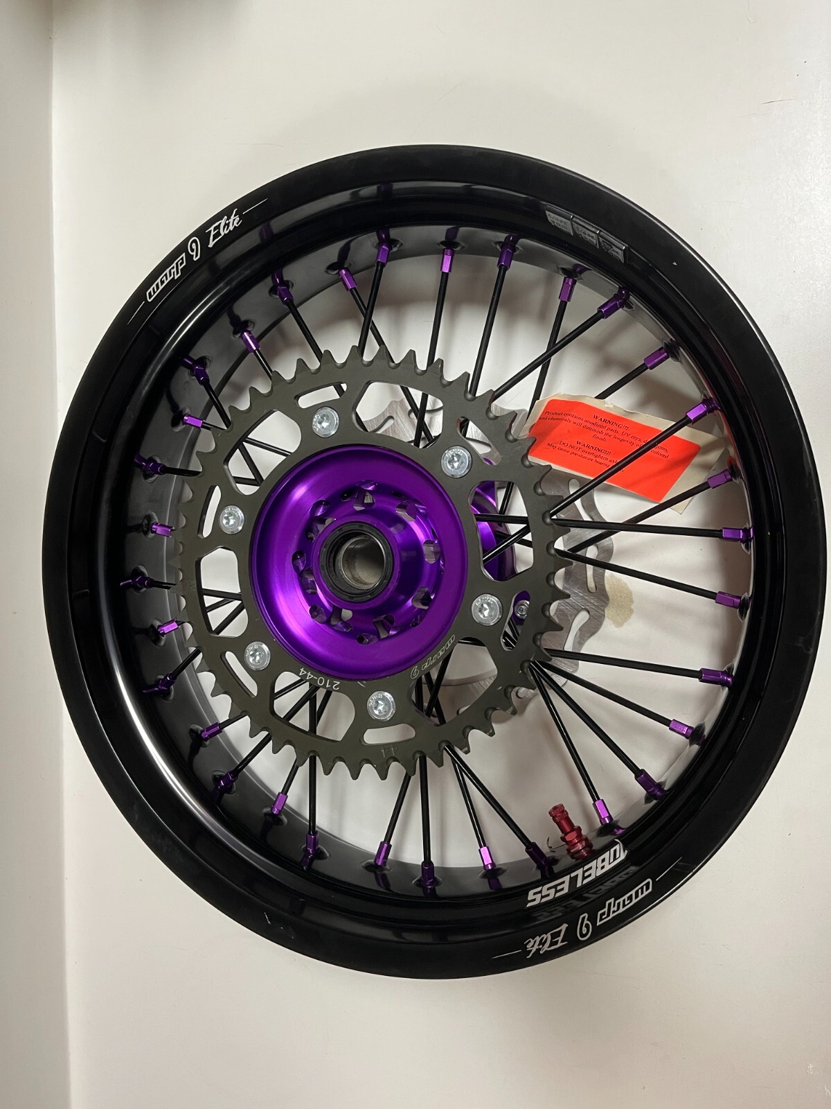 WARP 9 ELITE SUPERMOTO WHEEL HONDA BLACK PURPLE W9-BLK-PUR-HON-SM ...