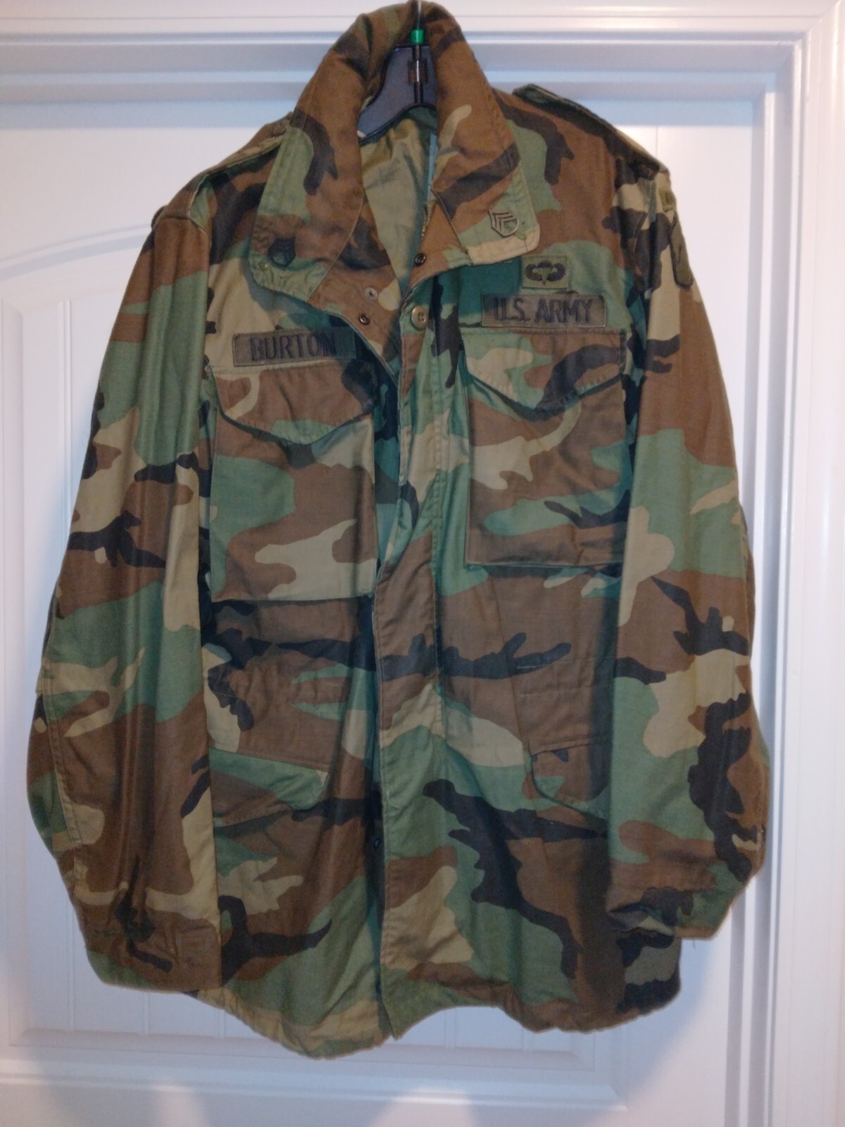 Medium Long Woodland Military Jacket Model NSN 8415 0… - Gem