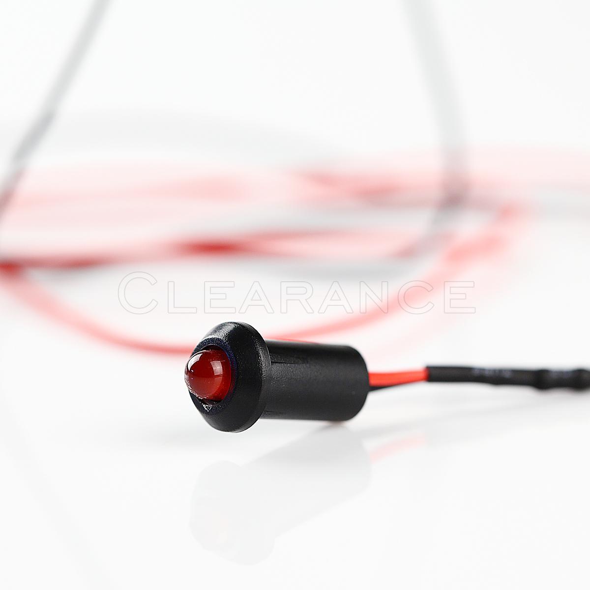 Red Flash Flashing Blink 12V DC Pre-Wired Water Clear LED Leds 55cm | eBay