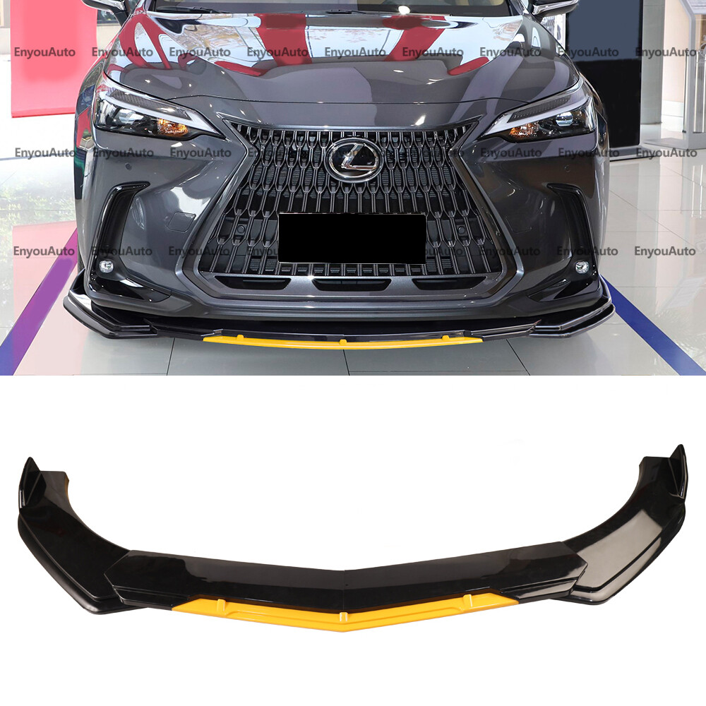 For Lexus RX350 RX450 Front Bumper Lip Spoiler Splitter Gloss Black ...