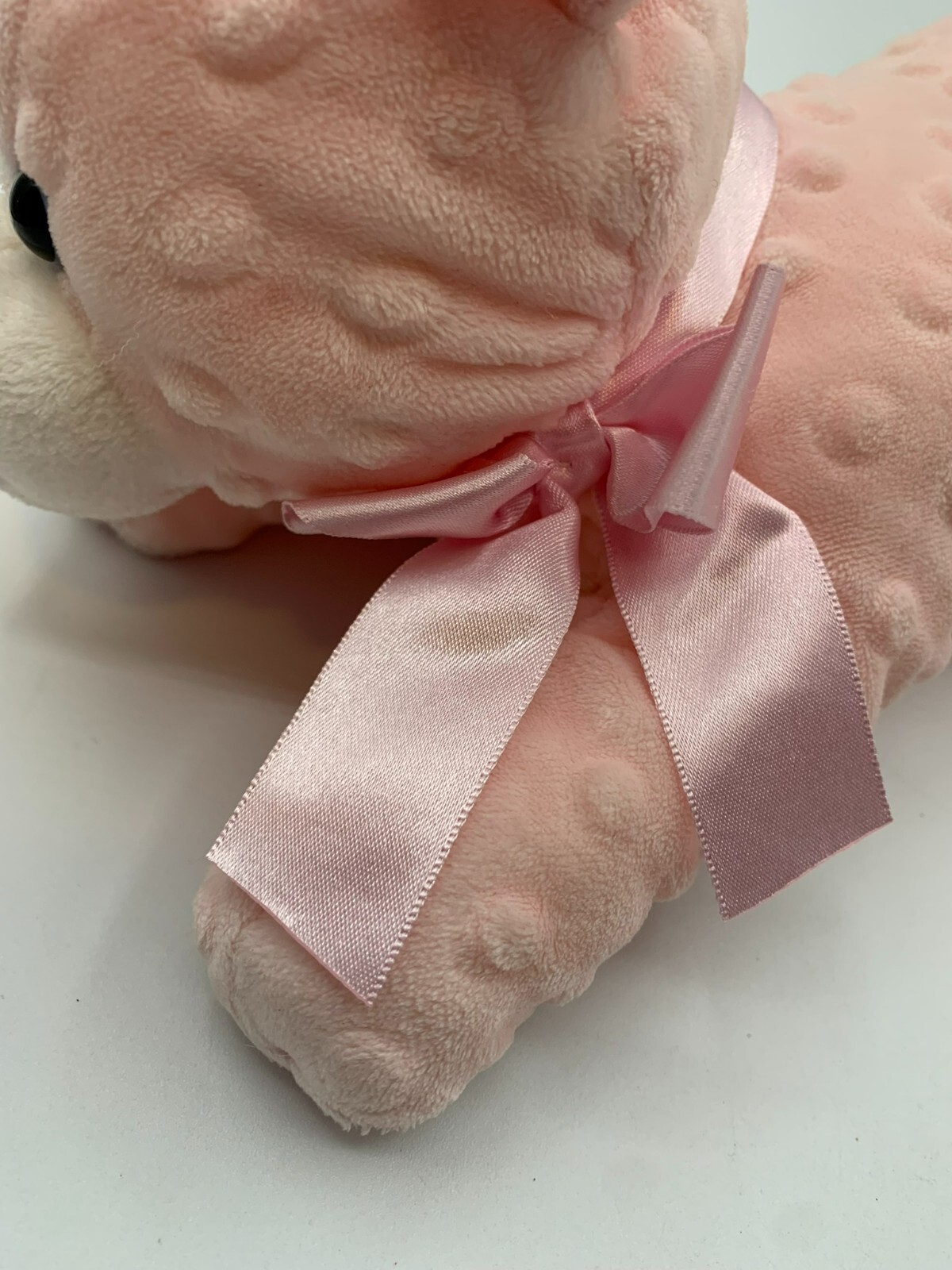 MARY MEYER BABY DIMPLES PINK KITTY CAT MINKY DOT BUMPY STUFFED KITTEN ...